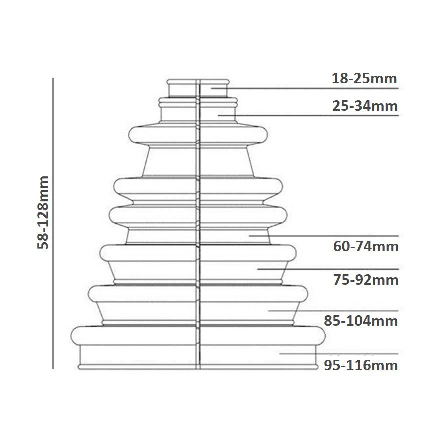 Universal CV Boot Kit (Split Boot) | Bailcast
